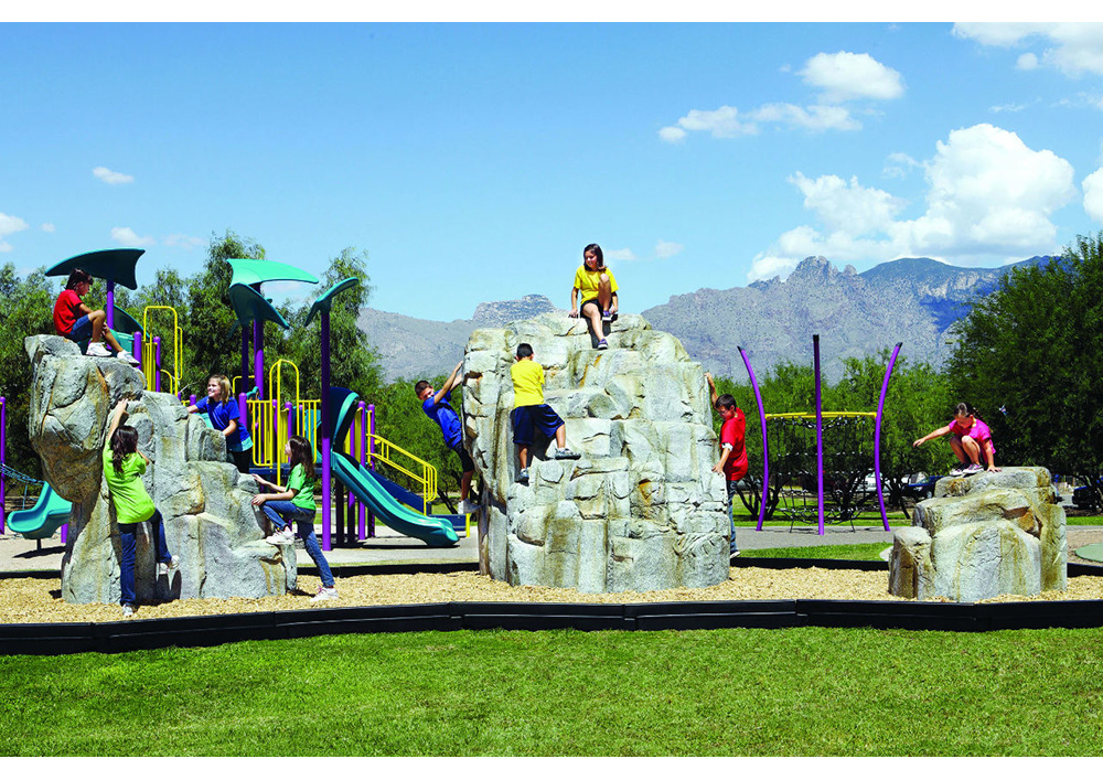 NatureROCKS Medium Boulder - Dark Gray Granite | Elite Play Equipment